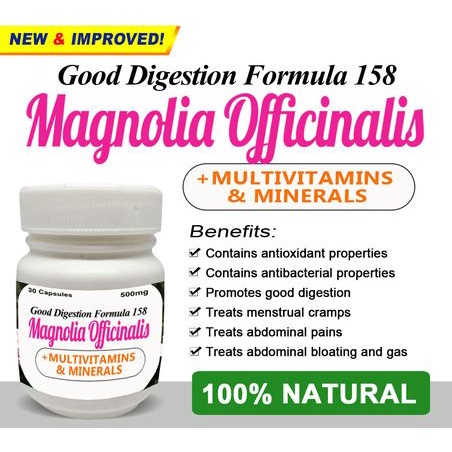 MAGNOLIA OFFICINALIS FORMULA 158 GOOD DIGESTION | Shopee Philippines