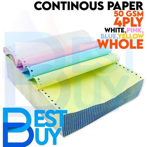 2ply, 3ply, 4ply Carbonless Continuous Computer Form 9.5X11inches | 9.5 ...
