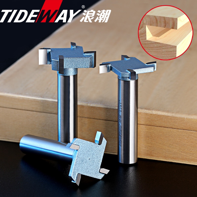 1/2" Shank T Slot Router Bit 4 Teeth Tungsten Carbide Alloy Steel ...