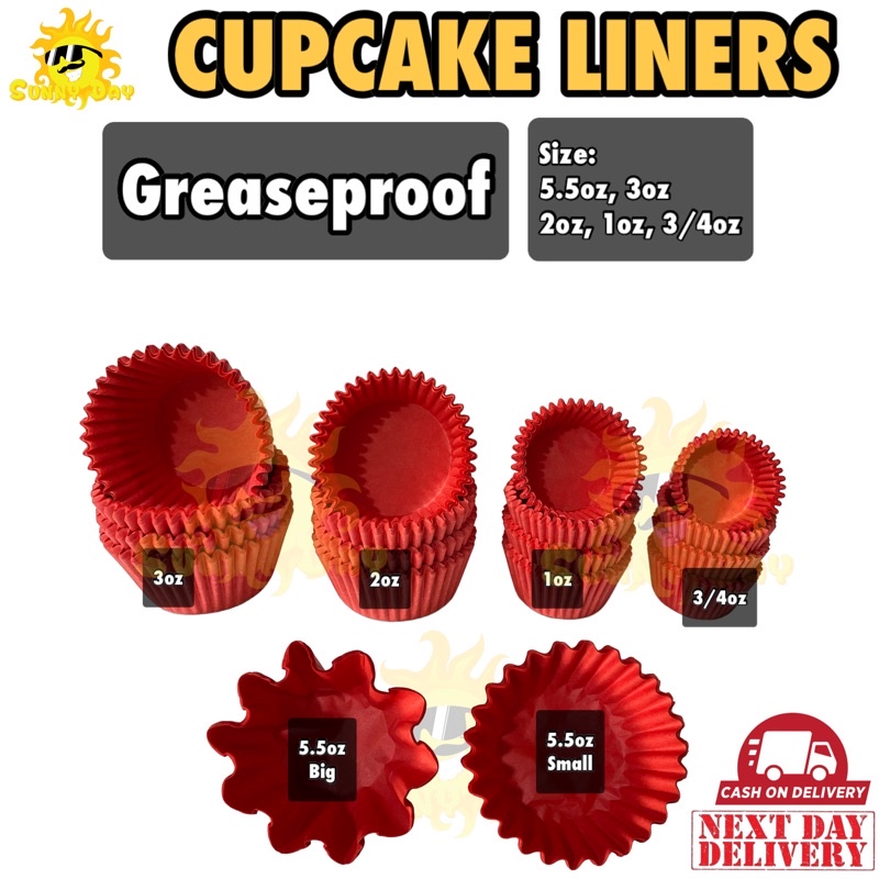 100 pcs. | Greaseproof - Thick | Cupcake | Muffin | Ensaymada | Mamon ...