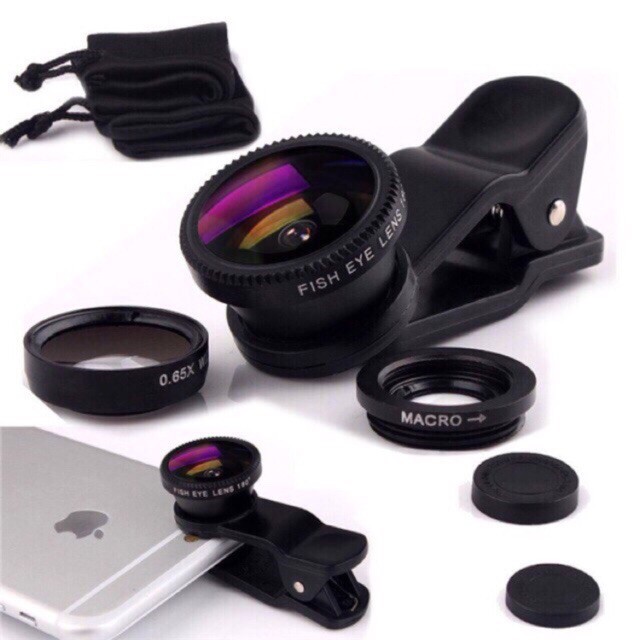 3in1 Macro/Fish-eye/Wide Universal Clip Lens | Shopee Philippines