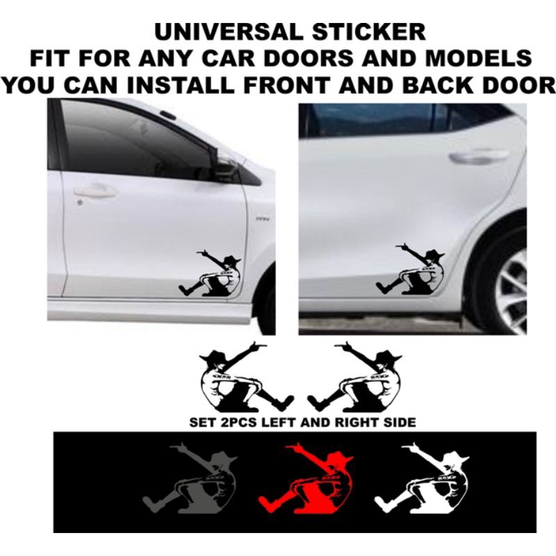 Universal Car Sticker One Piece Design for side door | Shopee Philippines