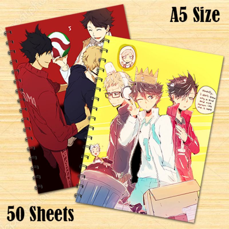 A5 Size Haikyuu Anime Notebook Haikyuu! Notes Stationary Journal (Batch ...