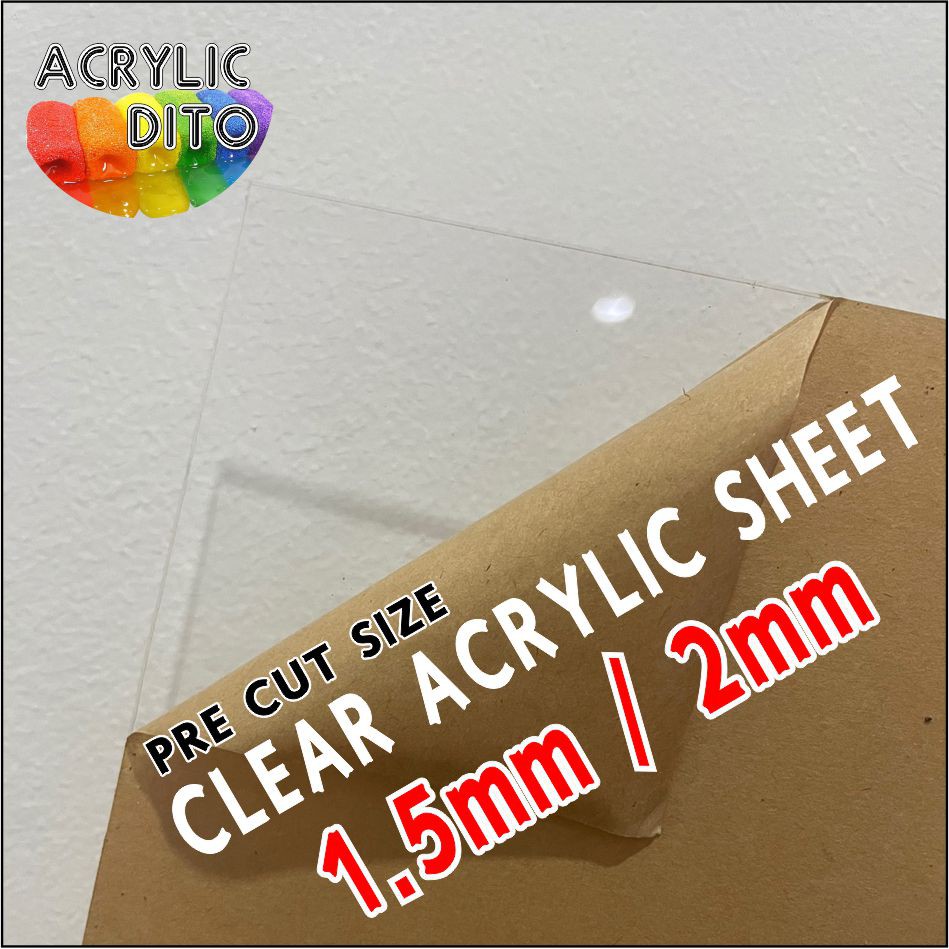 Clear Transparent Acrylic Sheet 1.5mm/ 2mm/ Big Size/ Pre Cut Size ...