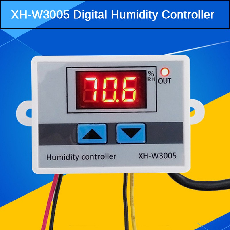 Digital Humidity Controller XH-W3005 12V 24V 220V Humidistat Hygrometer ...