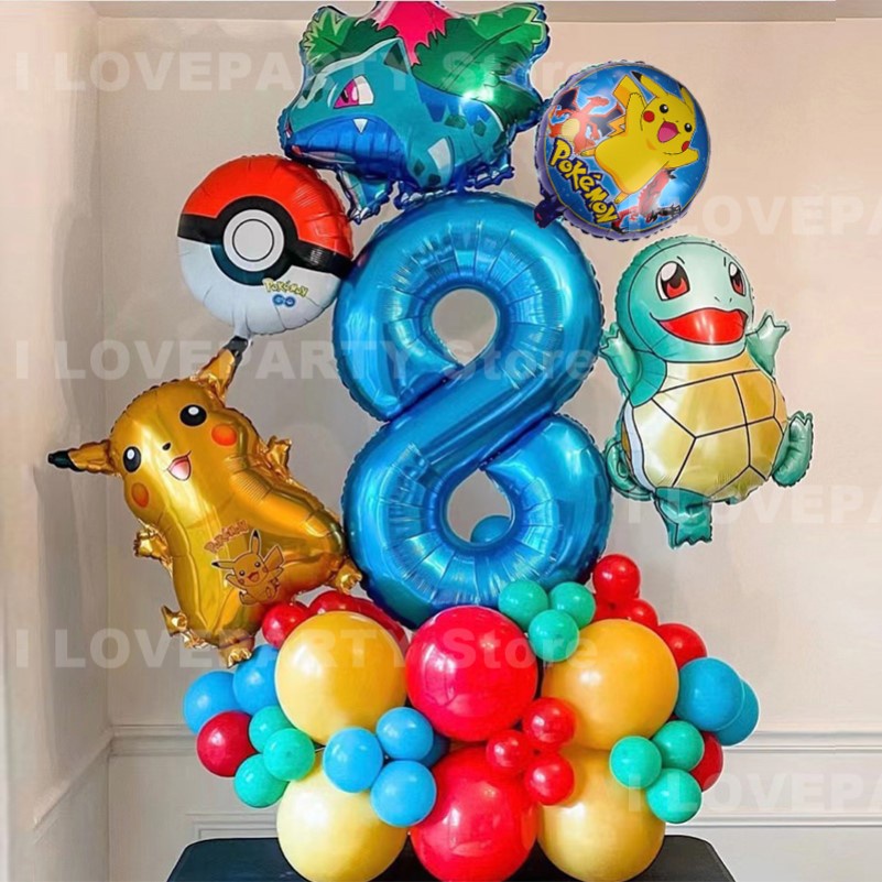 48pcs Pokemon Pikachu Balloon Dream Theme balloon Party Decoration ...