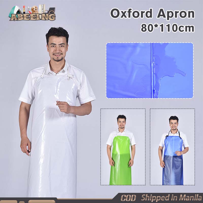 Oxford Apron Waterproof Oil-Proof Transparent PVC Apron, For Kitchen ...