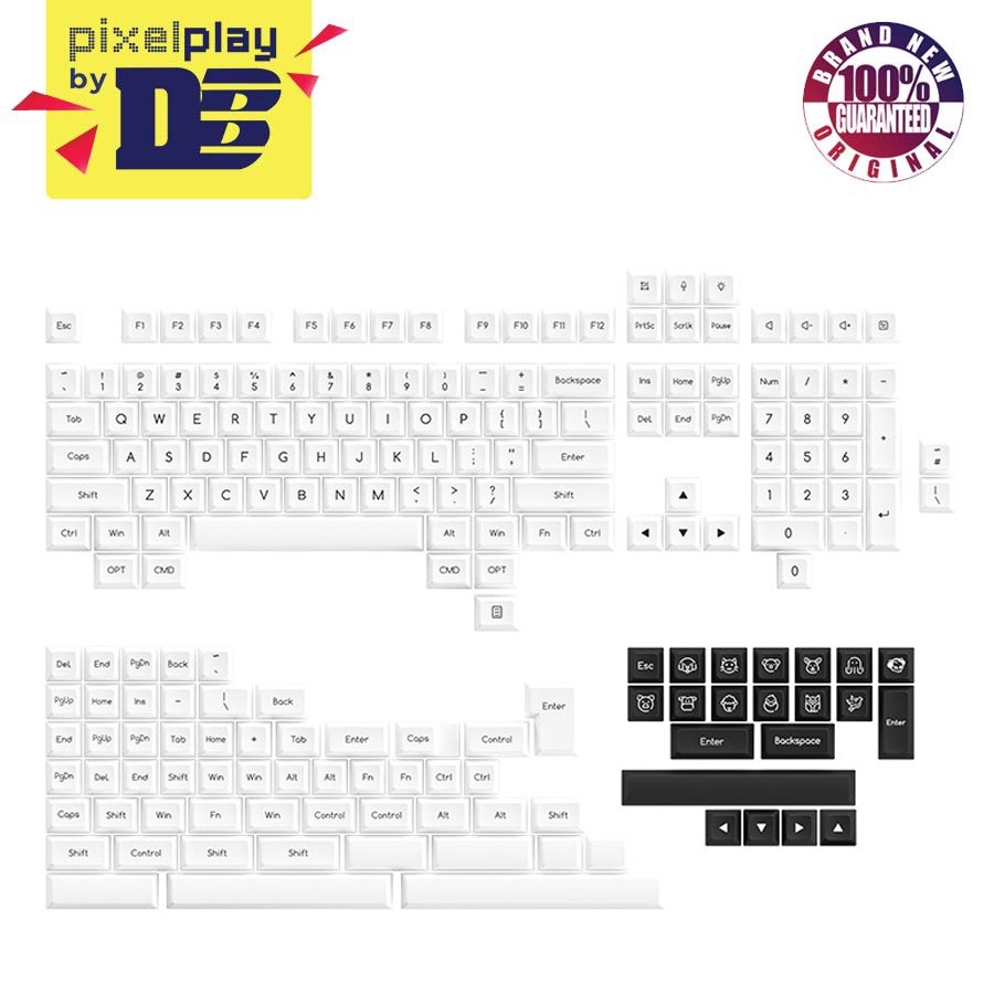 AKKO Black On White Keycaps Set ABS SAL 195 Key | Shopee Philippines