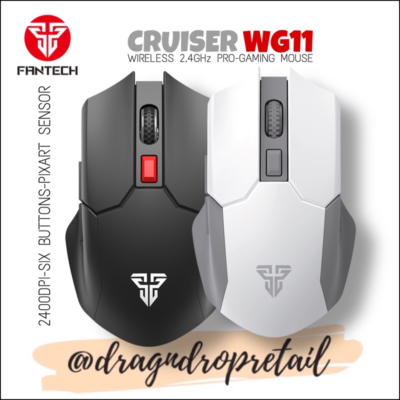 FANTECH CRUISER WG11 Wireless 2.4GHz Pro Gaming Mouse - Black & Space ...