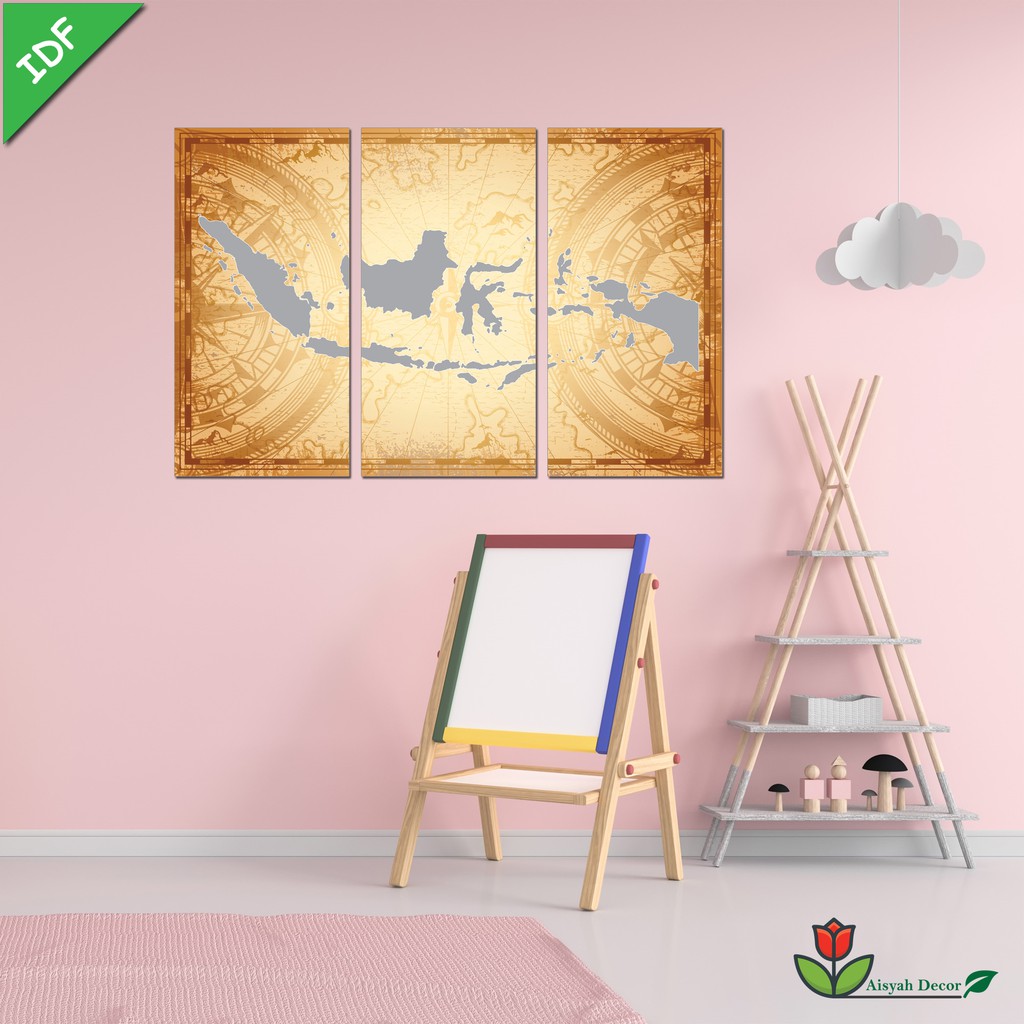 HIASAN DINDING Wall Hanging Home Decoration Children's Series Map Of ...