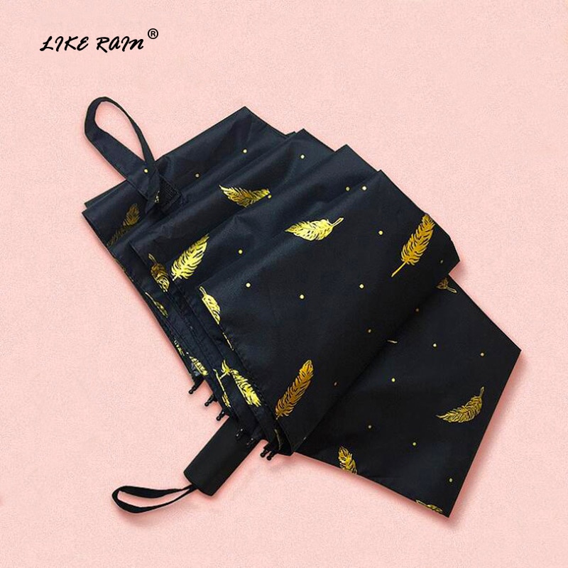 LIKE RAIN Woman Folding Umbrella For Rain Sun Kids Mini Umbrellas Rain ...