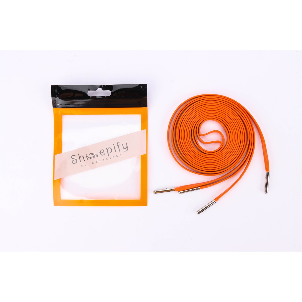ORANGE SBB Premium Leather Lace with SILVER AGLET | Shopee Philippines