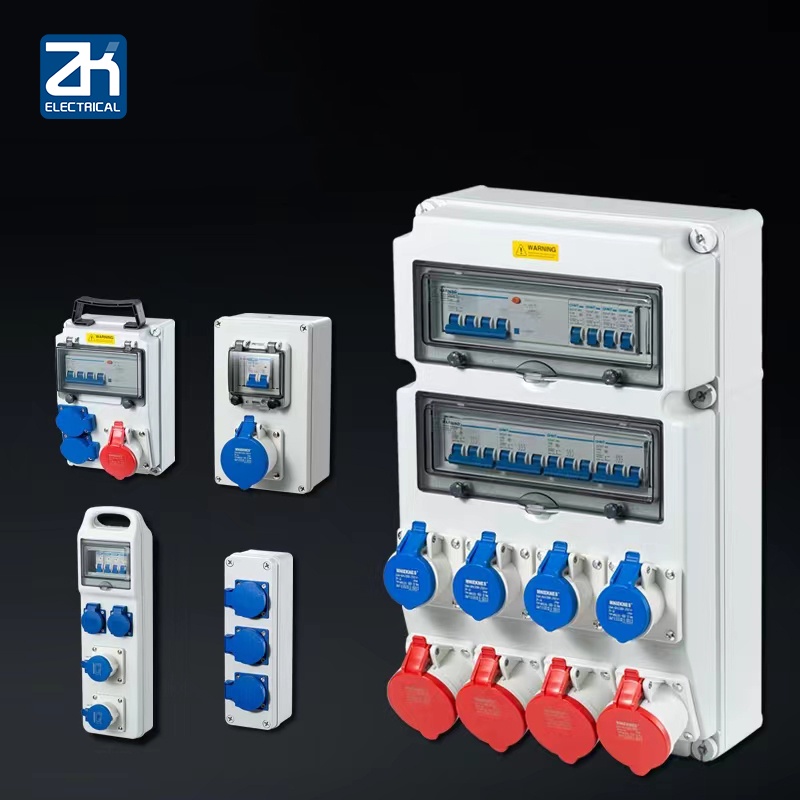 Outdoor Waterproof Industrial Socket Box Temporary Plastic Distribution Box Factory Overhaul Box ...