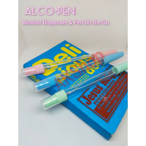 ALCO-PEN ON THE GO(Alcohol dispenser and ballpen in one) | Shopee ...