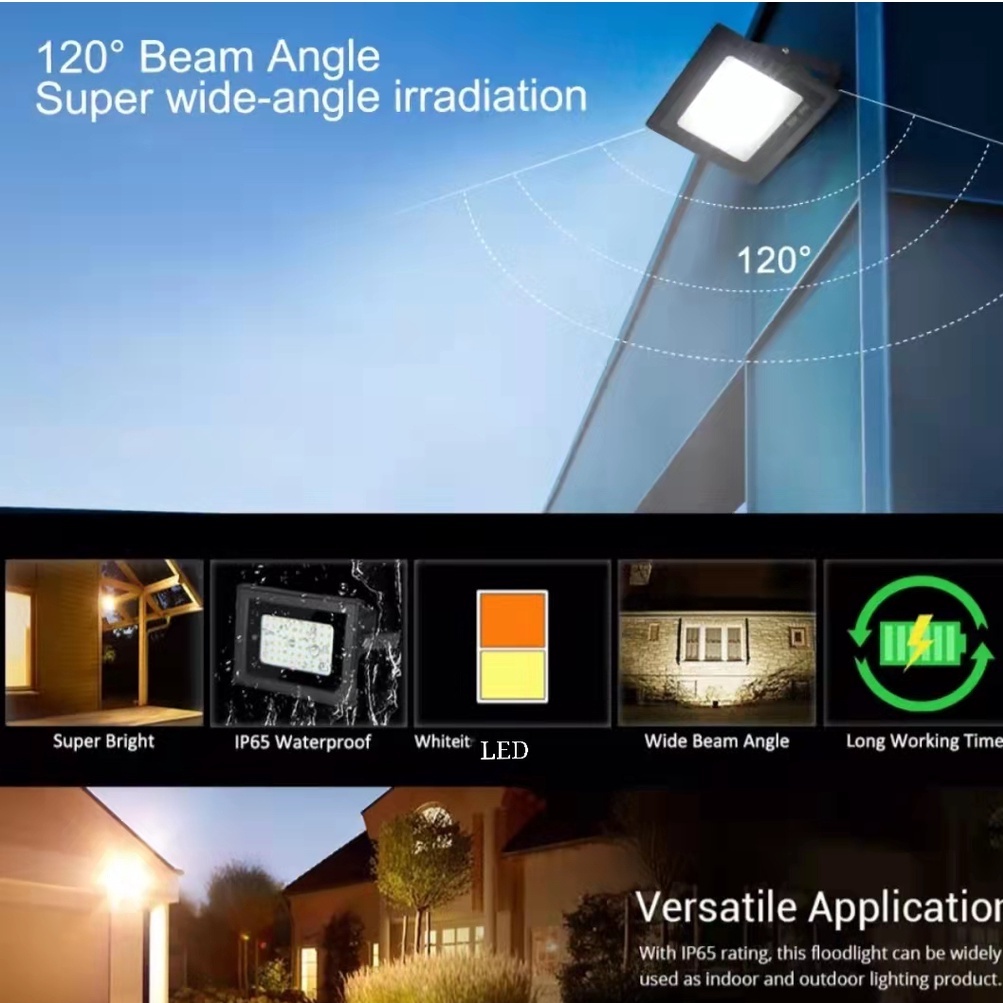 With remote control LED rechargeable IP65 waterproof floodlight LED ...