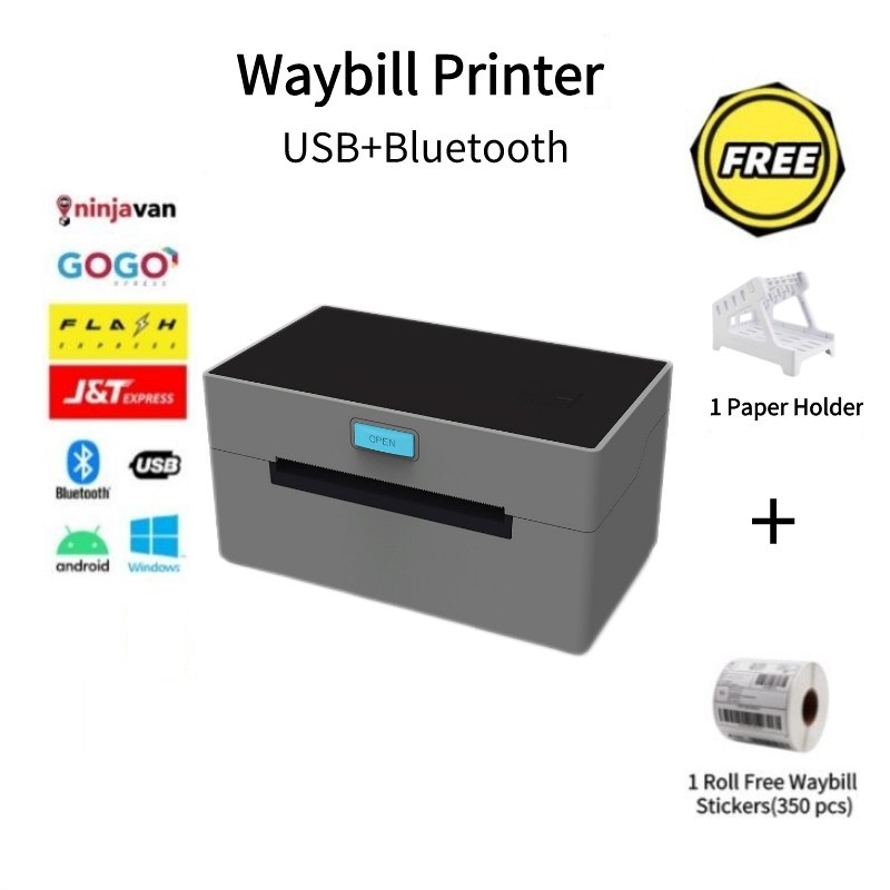 VOZY T7 Waybill Printer Bloetooth Cellphone USB Thermal Barcode Waybill ...