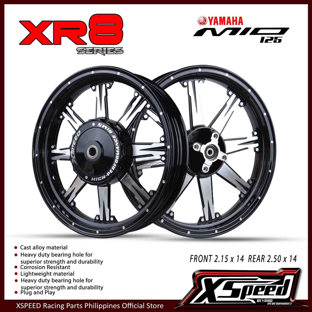 XSPEED MAGS XR8 FOR Mio 125 / M3 / MXI ( 4 holes ) | Xspeed Philippines ...