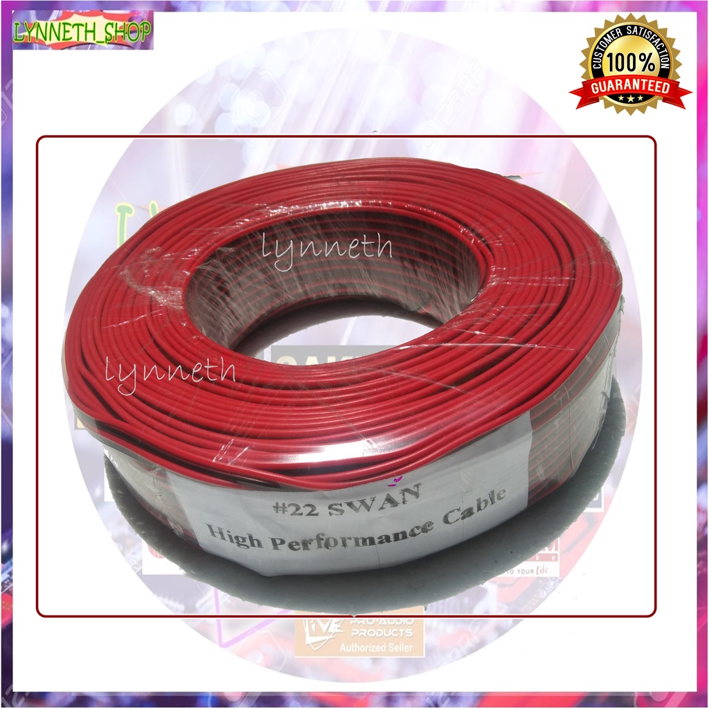 #22 SPEAKER WIRE SWAN HIGH PERFORMANCE CABLE (PER METER) | Shopee ...