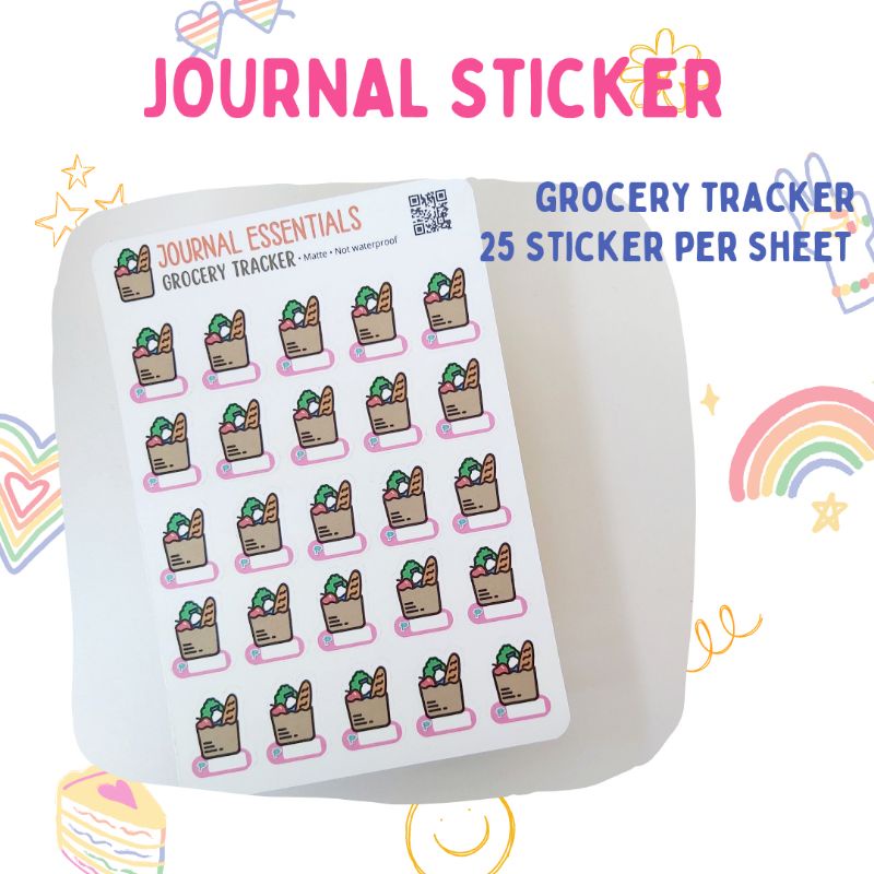 Journal Essentials | Grocery Tracker Sticker Sheet | | Shopee Philippines