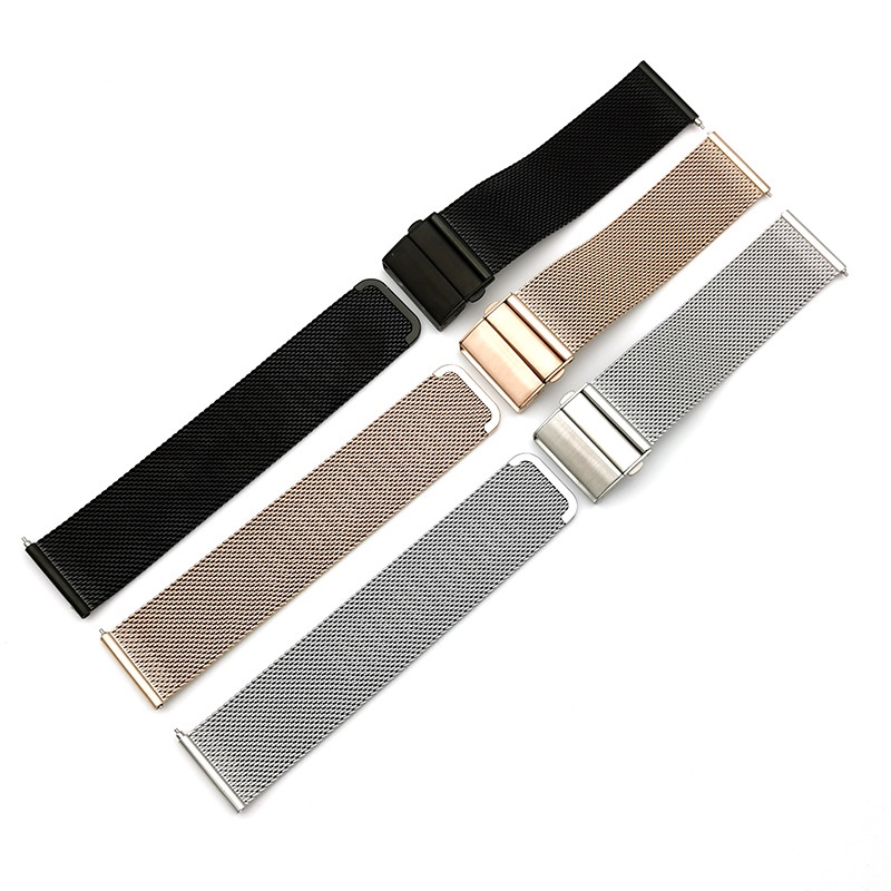 16mm 18mm 20mm 22mm Width Quick Release Mesh Milanese Loop Watch Band ...