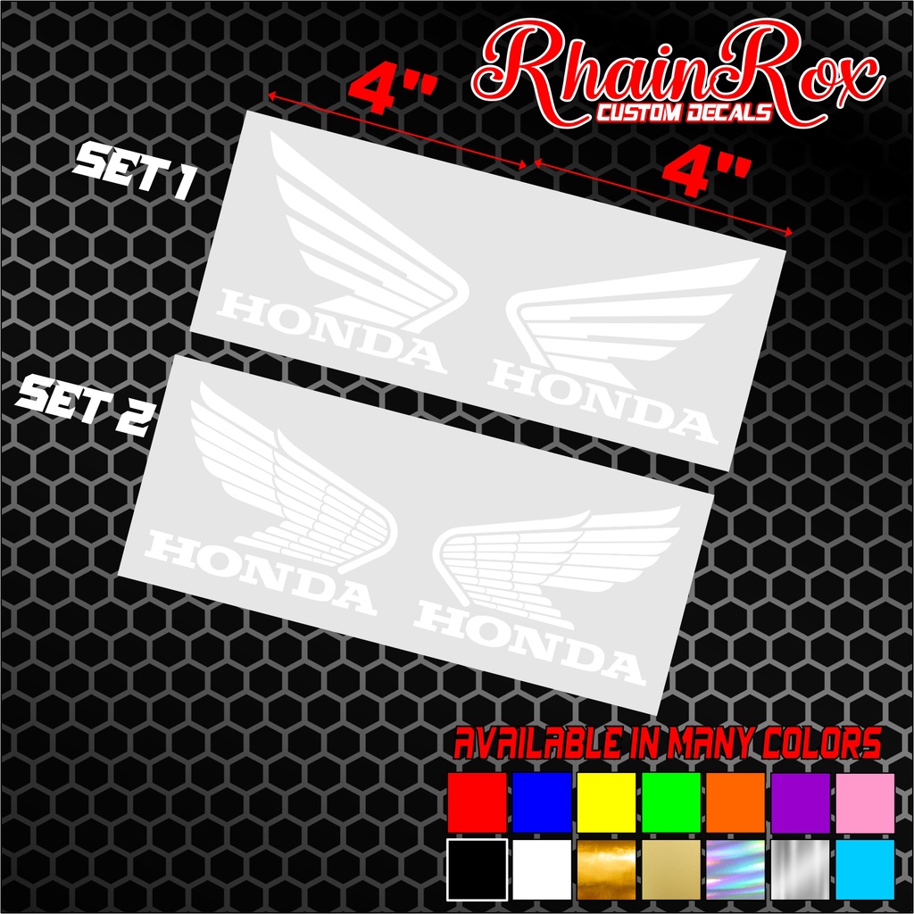 honda tmx wing logo sticker 1pair left right 1set waterproof | Shopee ...