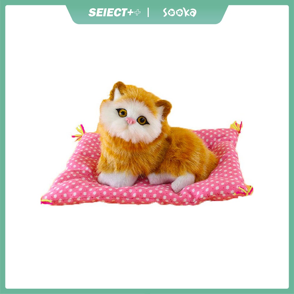Select X Sooka Plush Doll Simulation Sleeping Cat With Sounds Of The ...