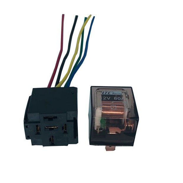 Automotive Relay 12V 80A 5 pin Transparent waterproof Relay and Sacket ...
