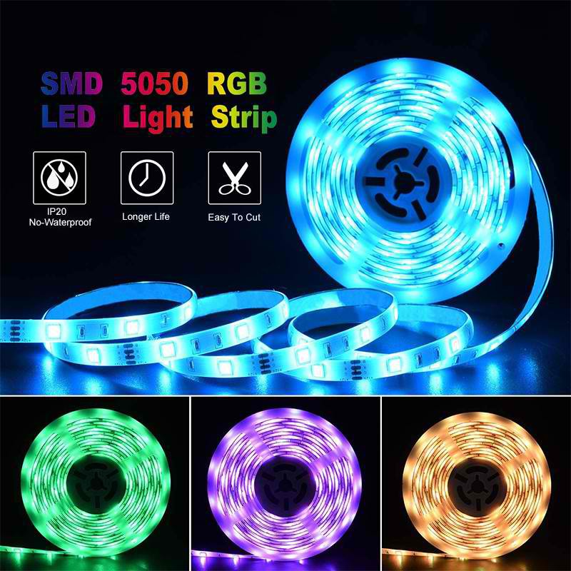 2835 RGB LED Strip Lights 5M LED Light 44Key Ir with Remote Dc12V Power ...