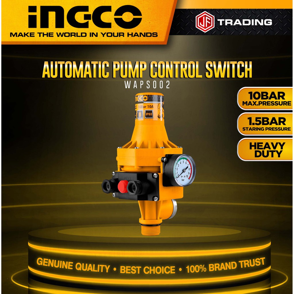 INGCO Automatic Pump Control Switch 1/3HP 10Bar 10A WAPS002 | Shopee Philippines