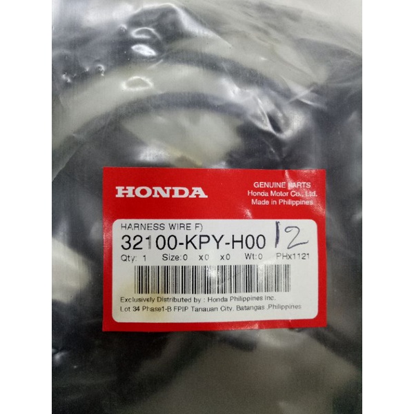 Honda Genuine Wire Harness for XRM 125 Fi 32100kpyH00 | Shopee Philippines