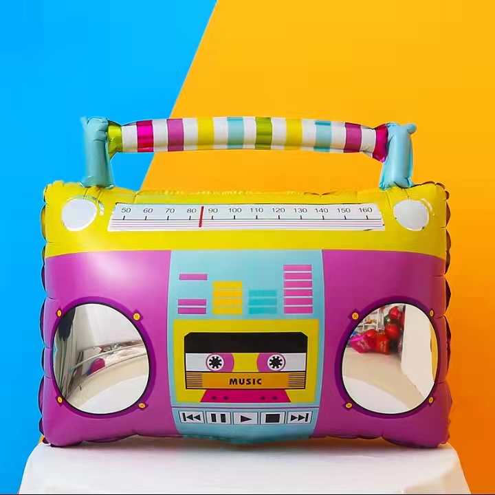23 inches INS Music theme Radio shape happy birthday party decorations ...