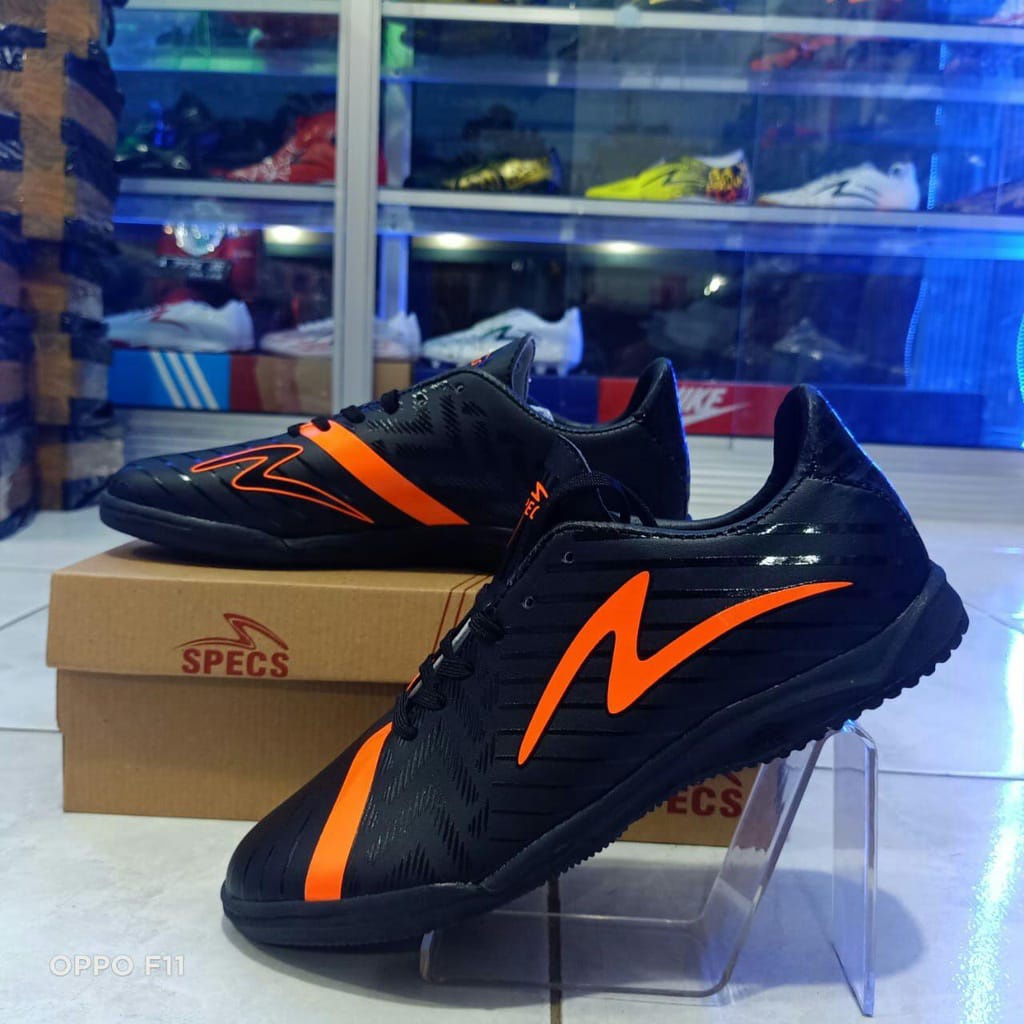 Futsal Putsal Shoes Specs Speed Accelerator Slaz Pro In Full Black Original Components | Shopee ...