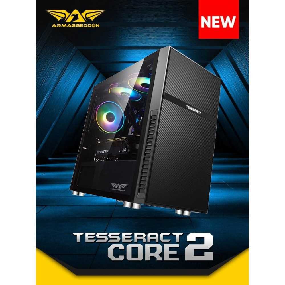Armaggeddon Tesseract Core 2 Pro-Grade ITX M-ATX Gaming PC Case with ...