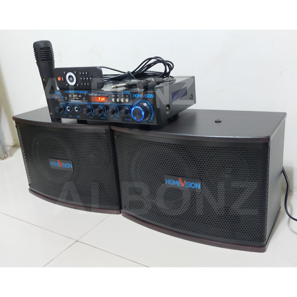 Homevision HV 208 Amplifier and Speaker Bundle with Remote and Wired ...