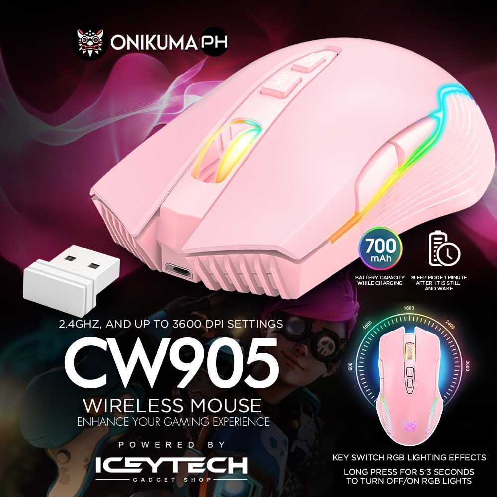 ONIKUMA CW905 2.4G Wireless Gaming Mouse | Shopee Philippines
