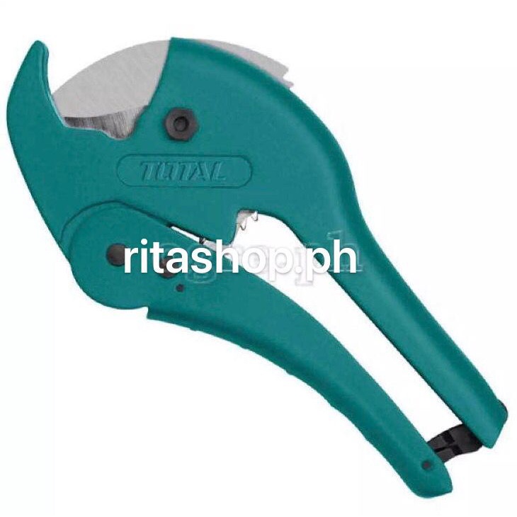 TOTAL Tools PVC PIPE CUTTER 3mm - 42mm Ratchet Scissor PVC Plastic Tube ...