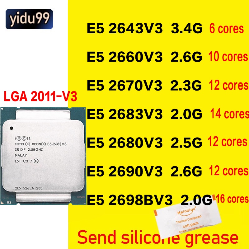 Intel Xeon E5-2643V3 E5-2660V3 e5-2670V3 E5 2680V3 E5 2690V3 e5 2698BV3 ...