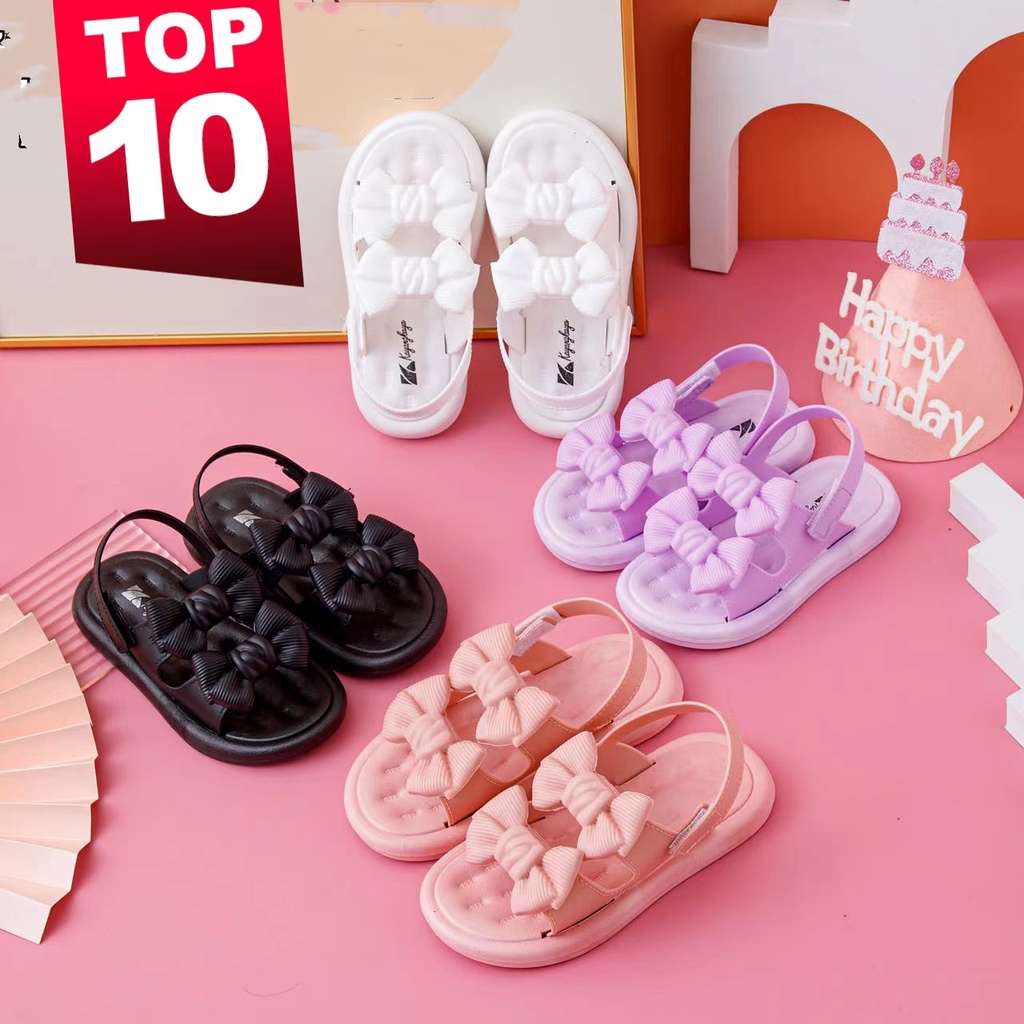 Kayangkaya Ribbon Strap Girls Shoes Summer Princess Soft Sandals For ...