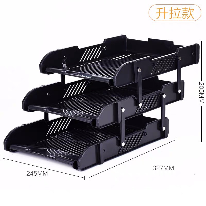 Three-layer horizontal file tray, multi-layer file rack plastic file ...