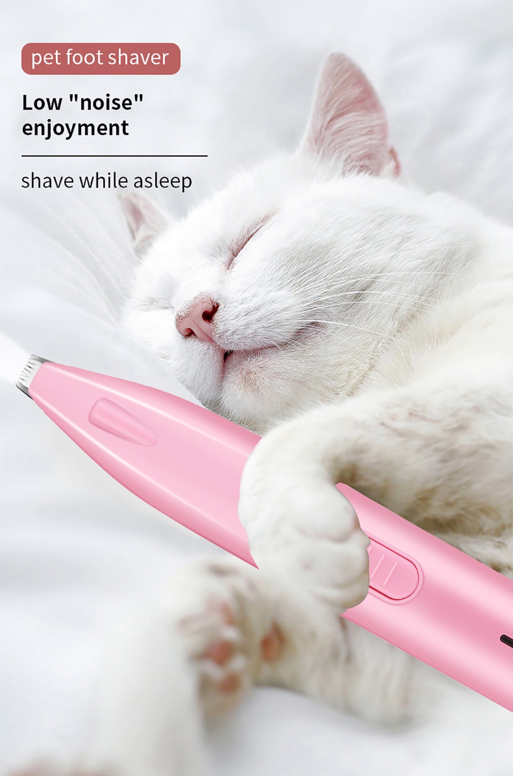 Cat Dog rabbit foot trimmer, electric cat shearing machine with light ...
