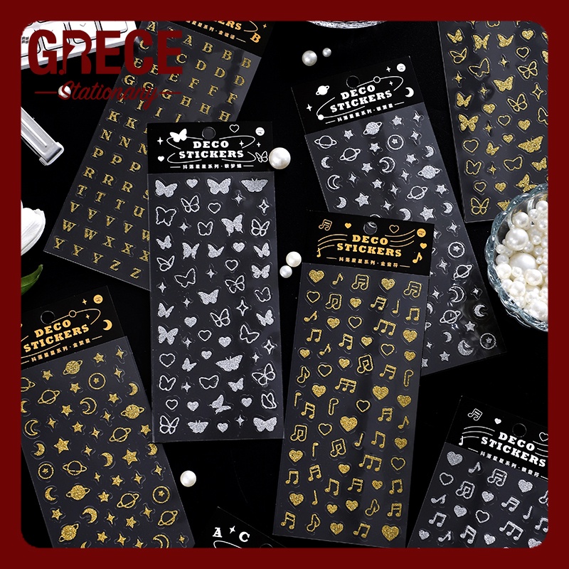 Infeel.Me PET stickers Stars series Three-dimensional glittered sticker ...