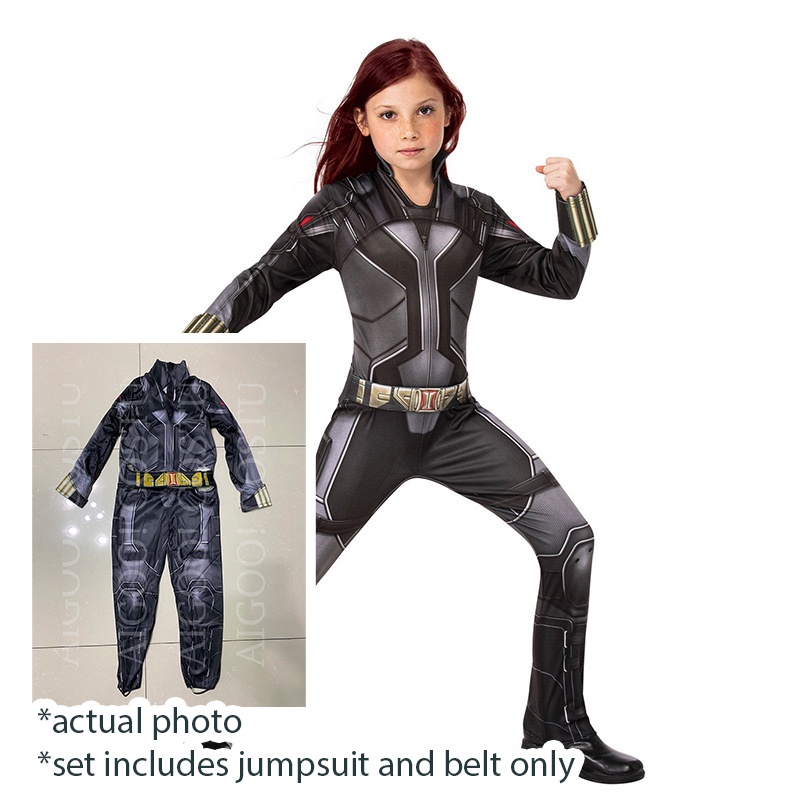 Black Widow Costume for Girls Kids Marvel Avenger Superhero Cosplay ...