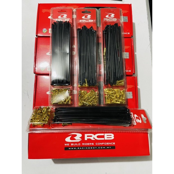 RACING BOY RIOS/SPOKES (BLACK WITH GOLD) 184 and 161 Size | Shopee ...