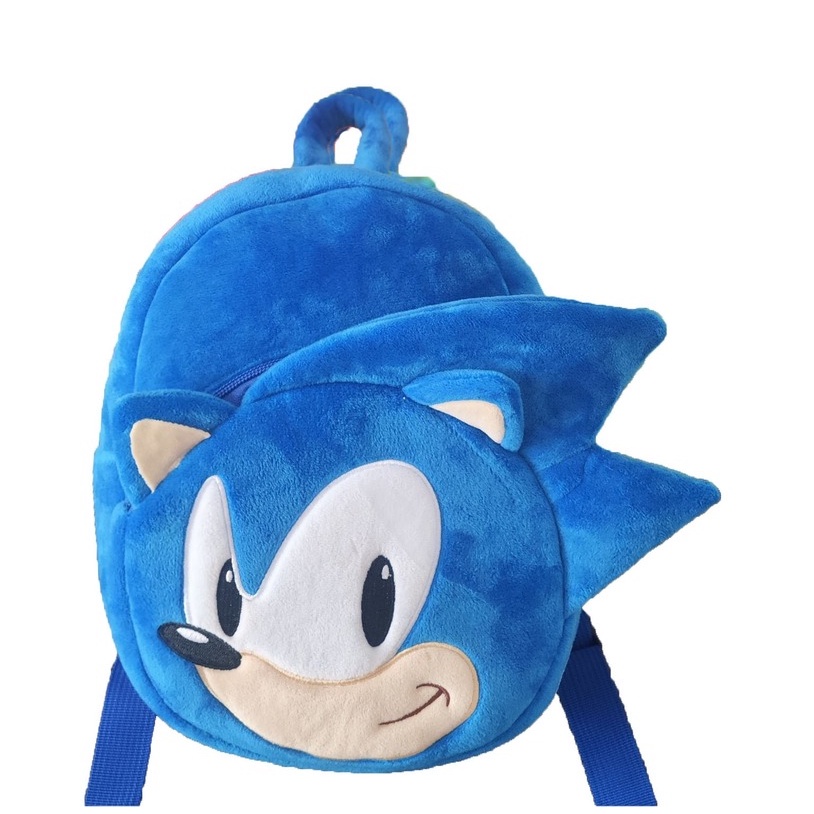 Cartoon Sonic The Hedgehog Plush Schoolbag Baby Kids Supersonic Sonic ...