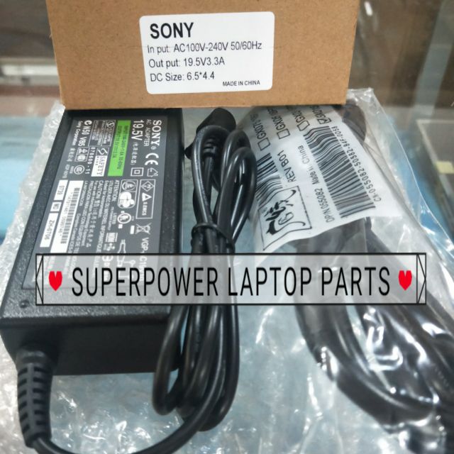 Sony Ac adapter Laptop Charger power supply for Sony 19.5v 3.3a 65w 6.5 ...