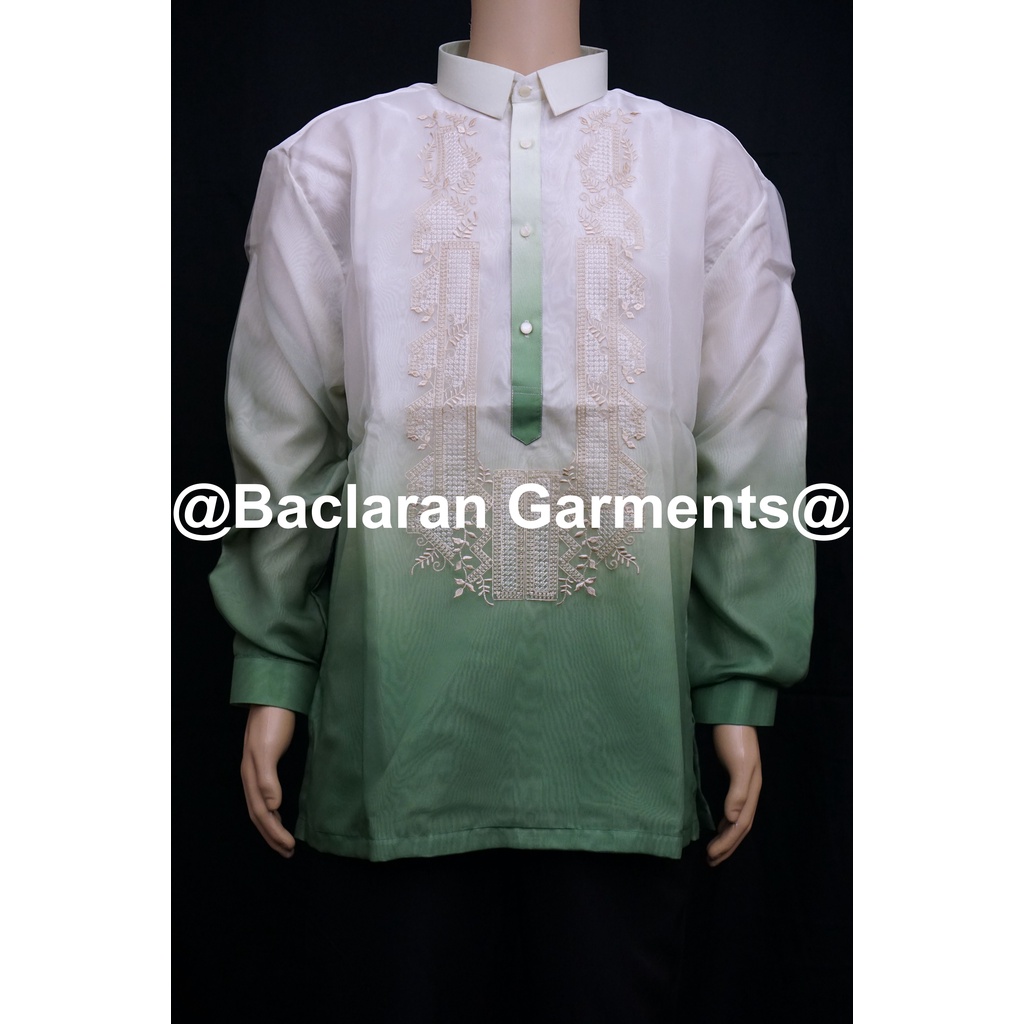 HIGH QUALITY MONOCHROMATIC BARONG TAGALOG #26 (Olive Green) | Shopee ...