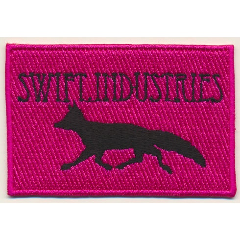 Swift Industries Fox logo sew-on decorative embroidered fabric patch ...