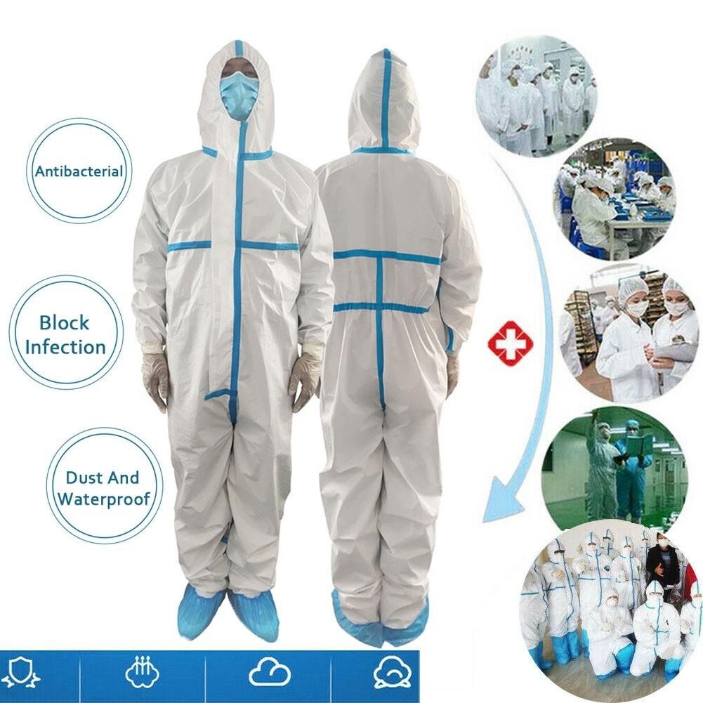 Bunny Suit PPE Hazmat Hospital Full Protection Clothing Isolation Gown ...