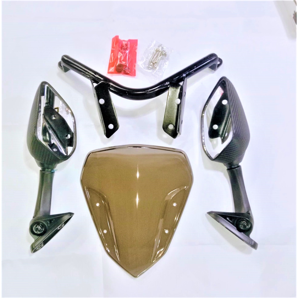MIO i 125 /m3 SET SIDE MIRROR with BRACKET and VISOR (see the ...
