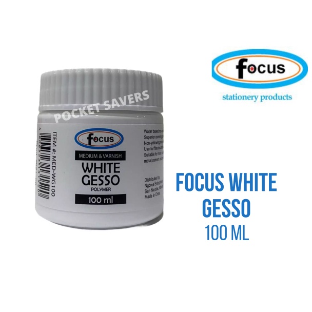 FOCUS GESSO 250 mL Medium & Varnish (Acrylic Paint Mixture, Chalk Paint ...